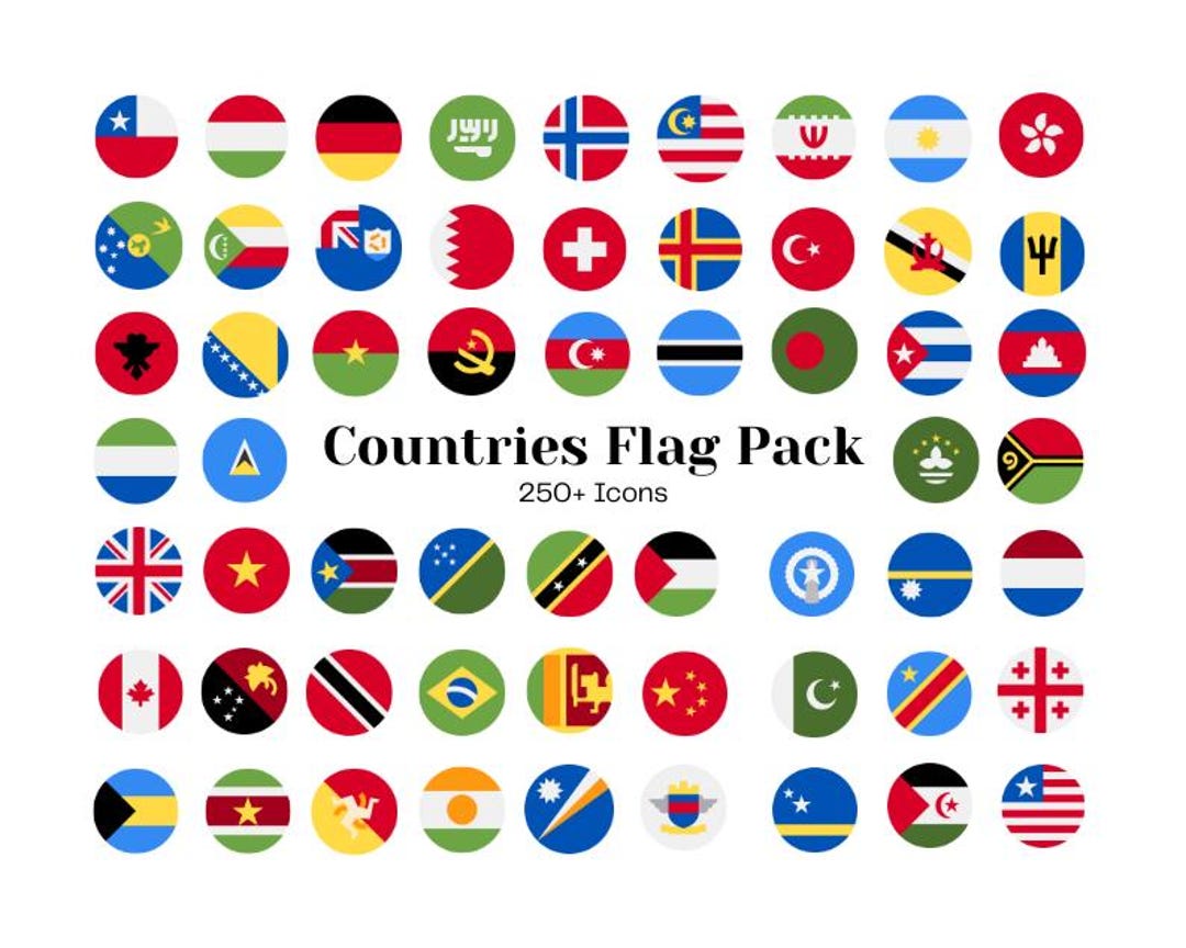 Flaggen Icons Pack / Counties Flagge / Digitale Flaggen / Flaggen Icons ...