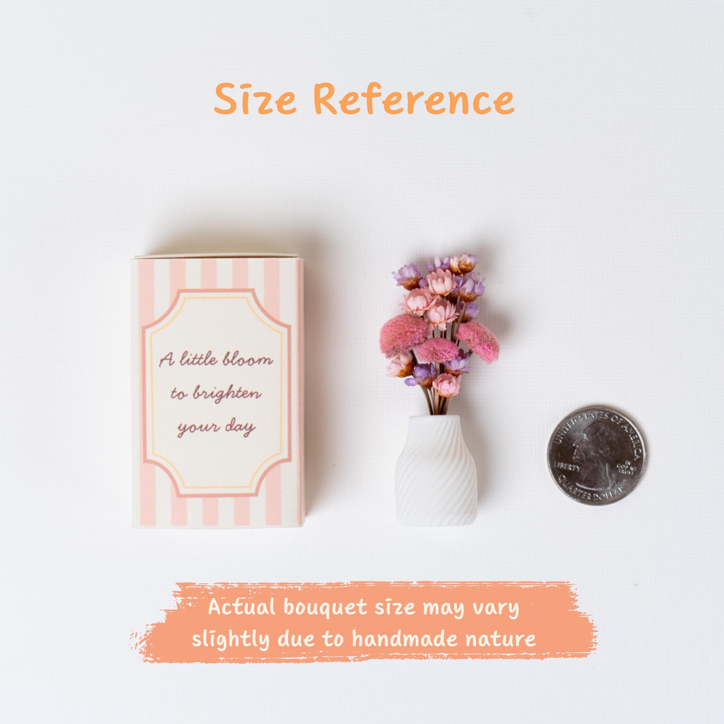 Boho Dried Flower Bouquet Matchbox, Personalized Teacher Appreciation ...