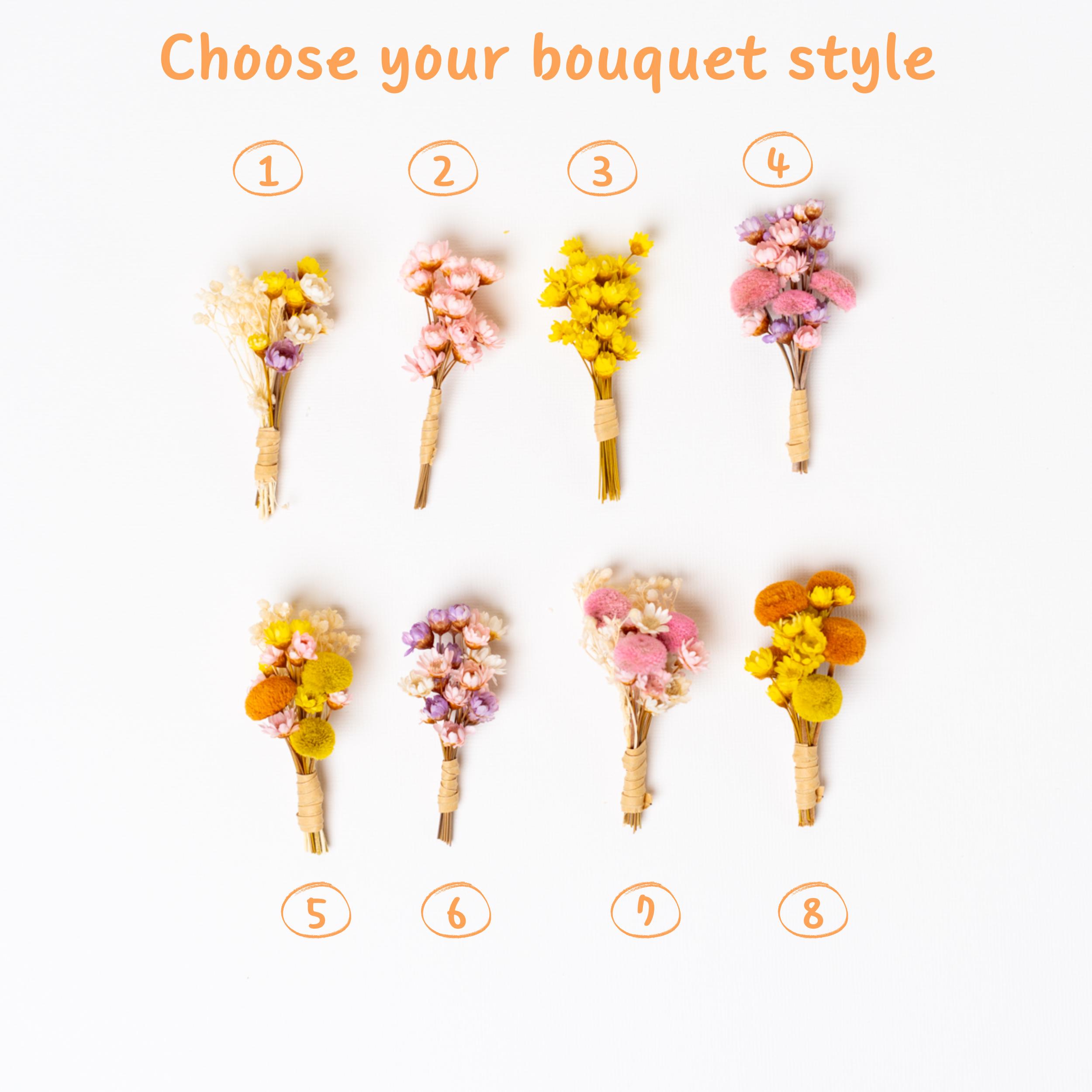 Boho Dried Flower Bouquet Matchbox, Personalized Teacher Appreciation ...