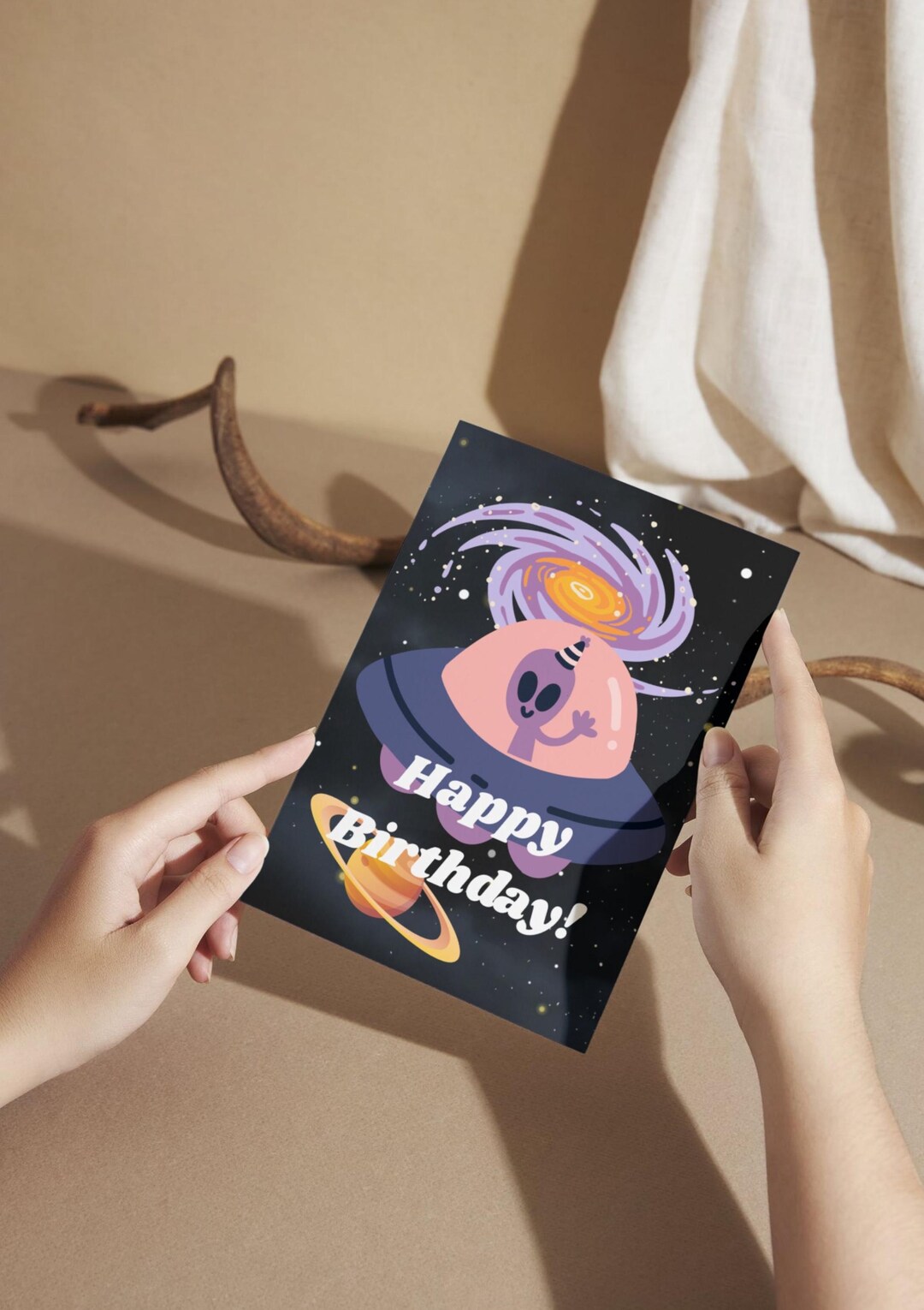Alien Encounter Printable Birthday Card | Alien Greeting | Astronomy ...