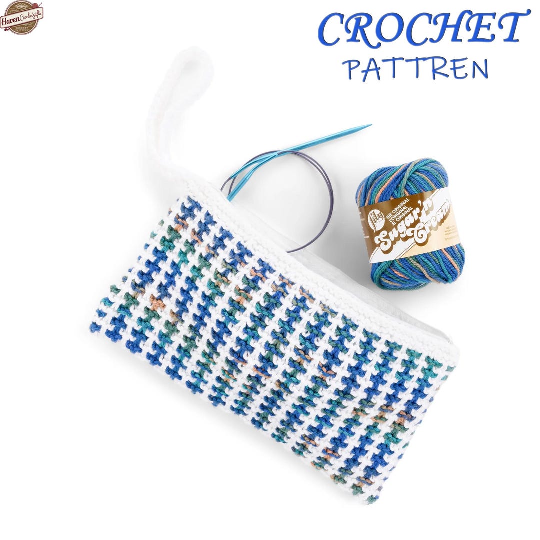 Crochet Pattern Tweed Stitch Knit Project Bag PDF Pattern - Easy Eco ...