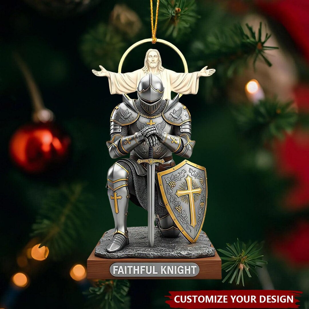 Christian Faithful Knight Christmas Ornament - Personalized Gifts for ...