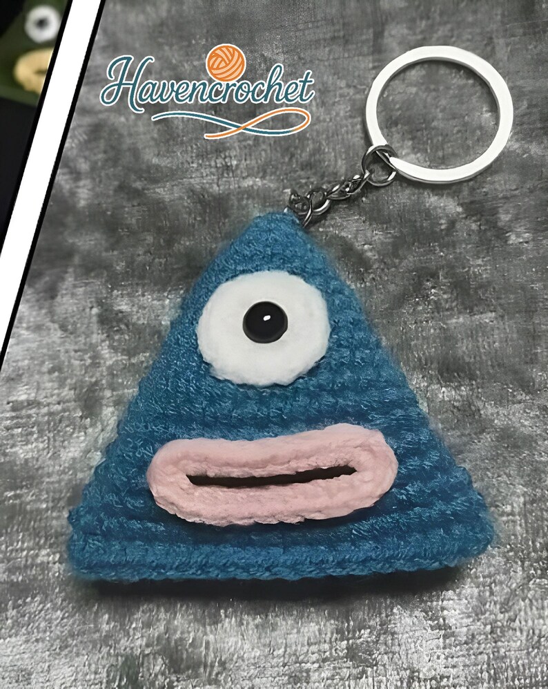 Crochet Pattern Cute Monster Keychain, Crochet Cute Monsters PDF ...
