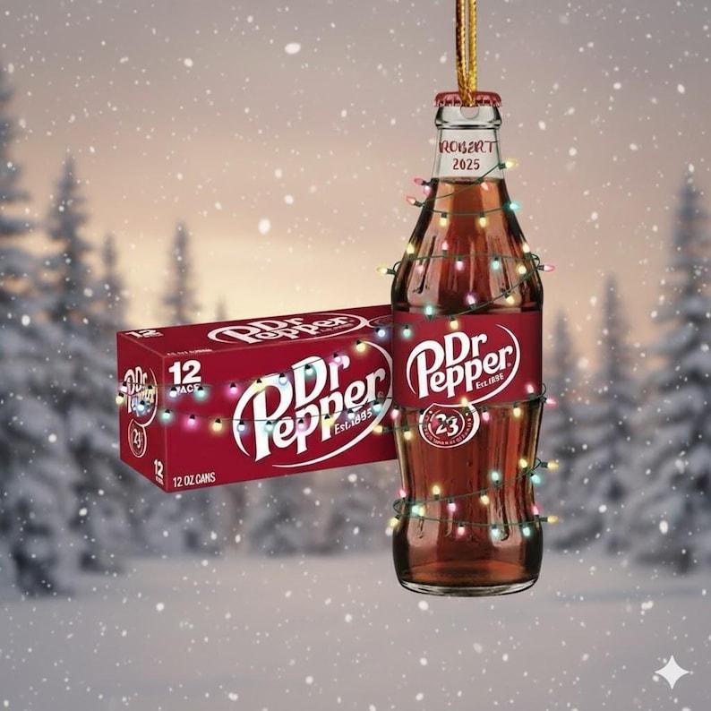 Dr Pepper Christmas Ornament, Soda Bottle Ornament 2025, Cola Lover ...