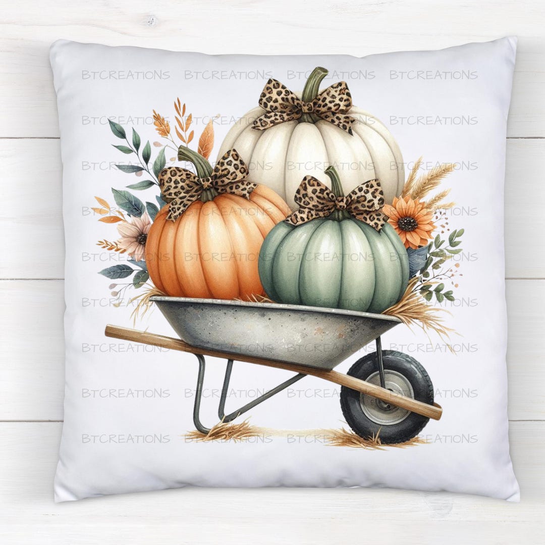 Pumpkin Wheelbarrow Png Fall Pumpkins Clipart Fall Cheetah Png Fall ...