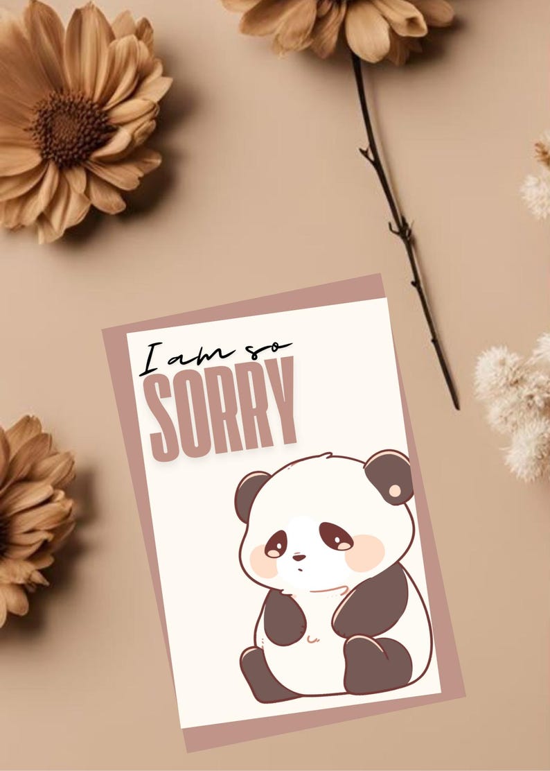 Cute "i’m so Sorry Card", Printable Apology Card, Adorable & Heartfelt Sorry Note for Partner or ...