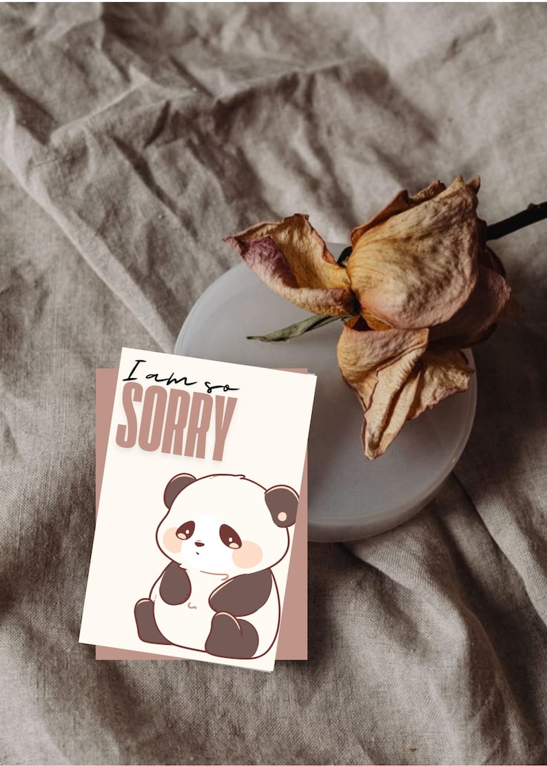 Cute "i’m so Sorry Card", Printable Apology Card, Adorable & Heartfelt Sorry Note for Partner or ...
