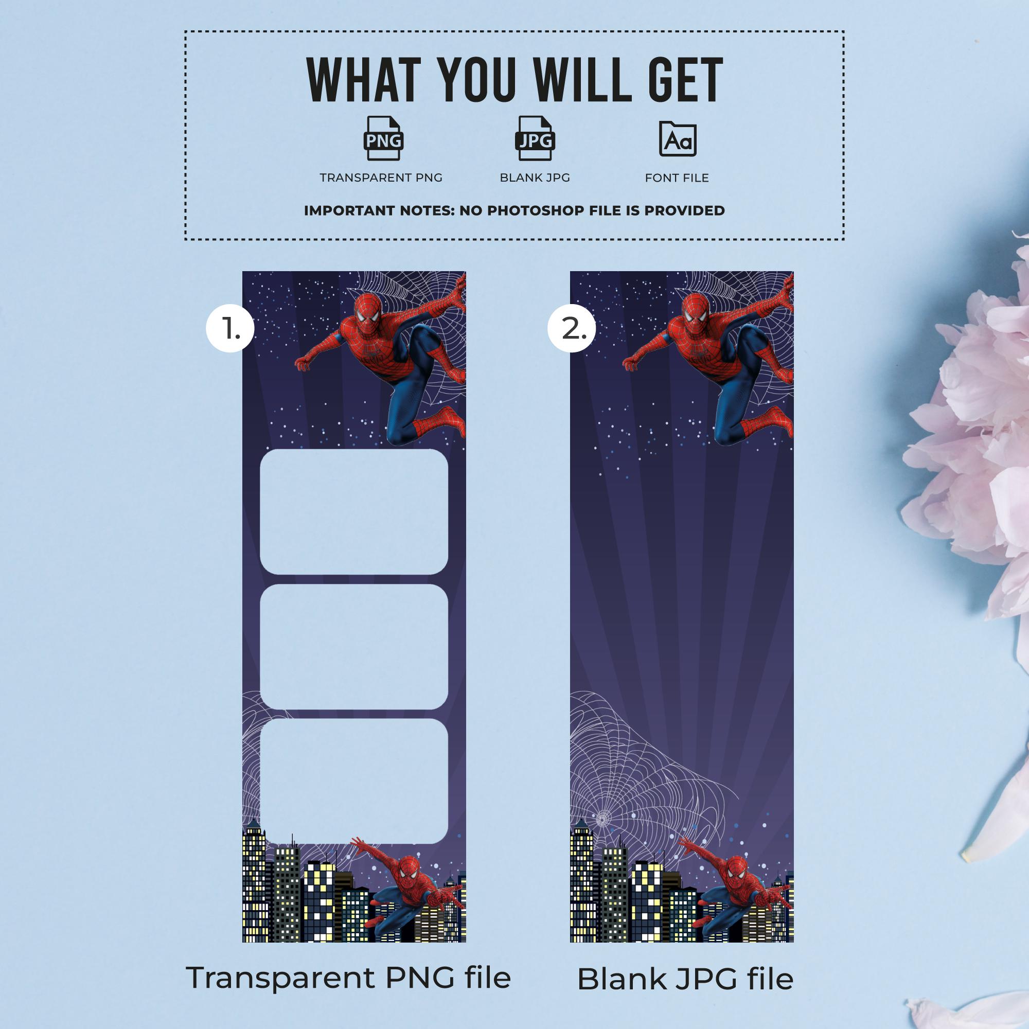 Spiderman Photobooth Template Superhero Kids Birthday Photobooth Layout ...