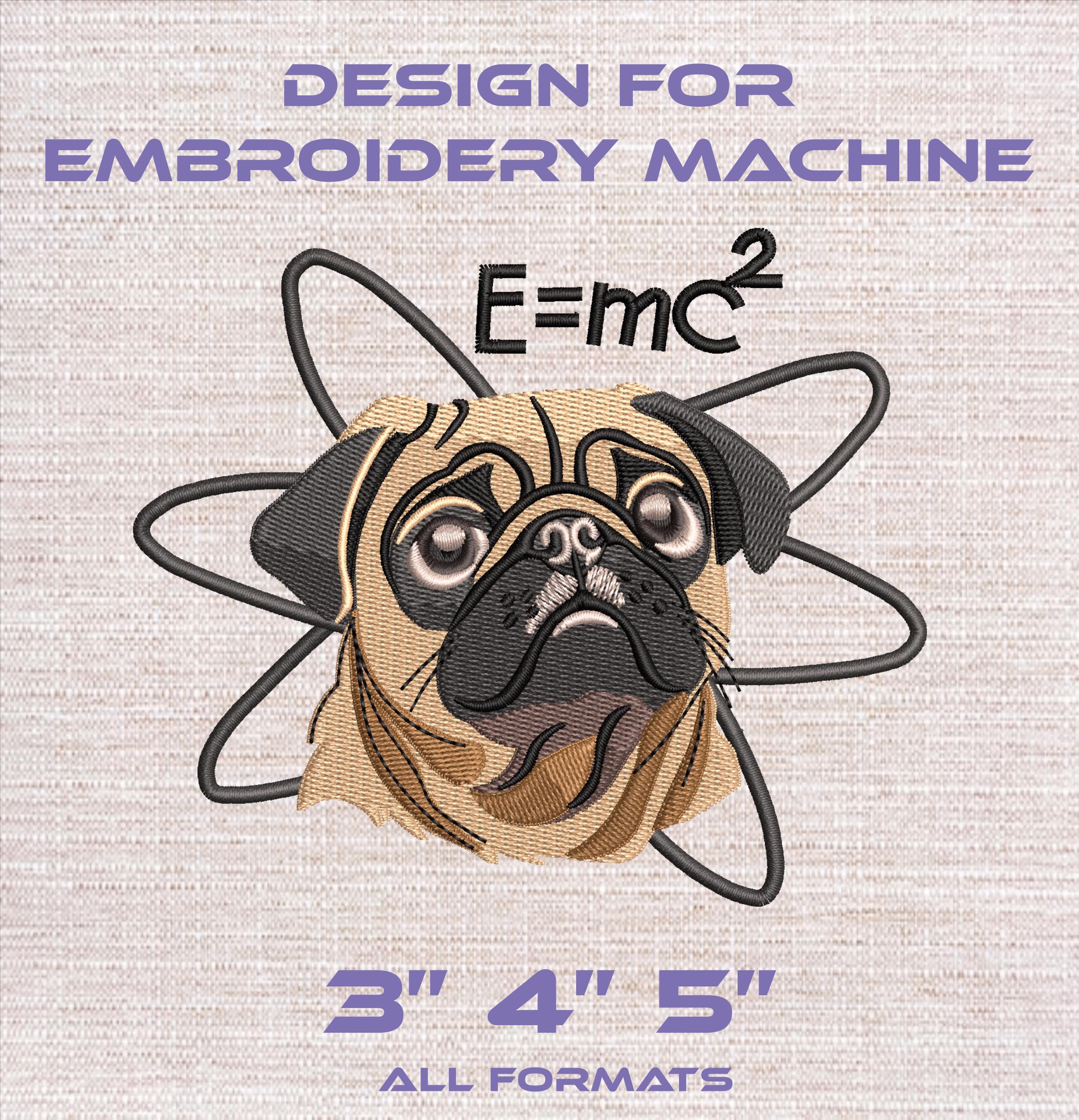 Machine Embroidery Design Einstein's Dog - Etsy