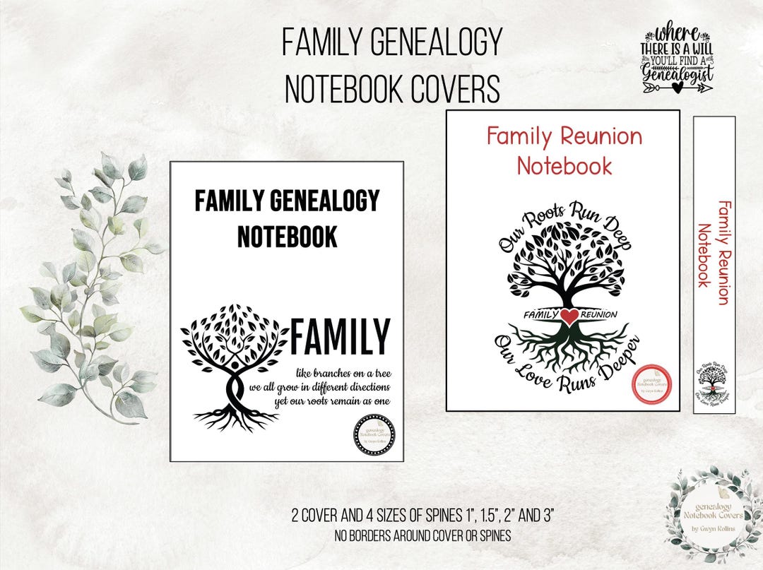 Family Reunion Notebook Cover Plus 1 Black and White Cover - Etsy