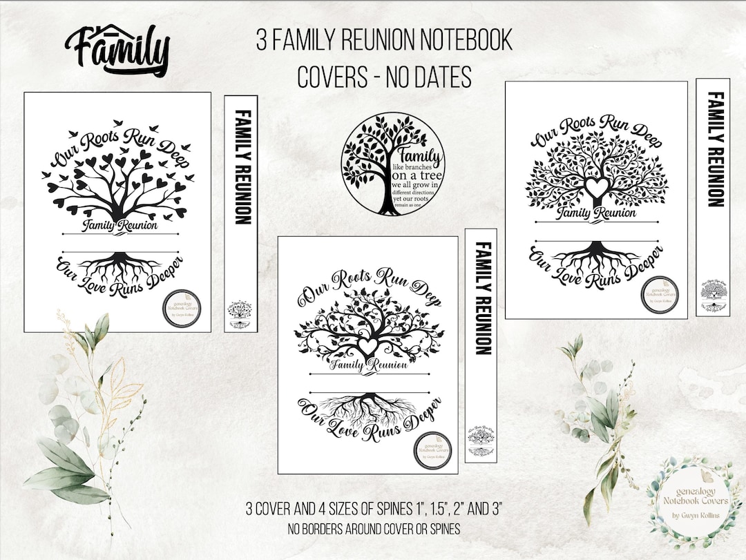 Family Reunion Covers - 3 Covers and Spines to Match - Etsy