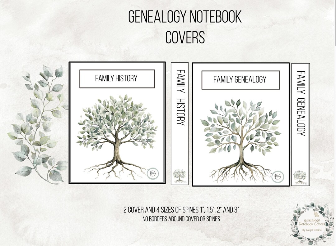 Family Genealogy Notebook Cover - Green Tree - Etsy