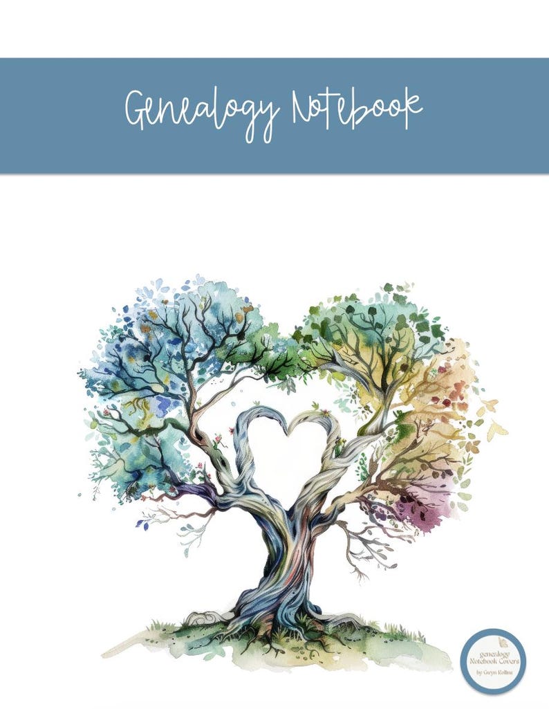 Genealogy Trees With Hearts and Matching Spines - Etsy