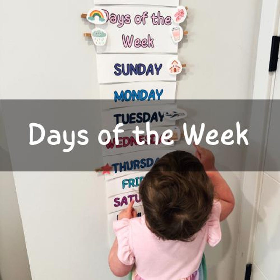 Days of Week Calendar Activity, Printable With Icons for Preschool ...