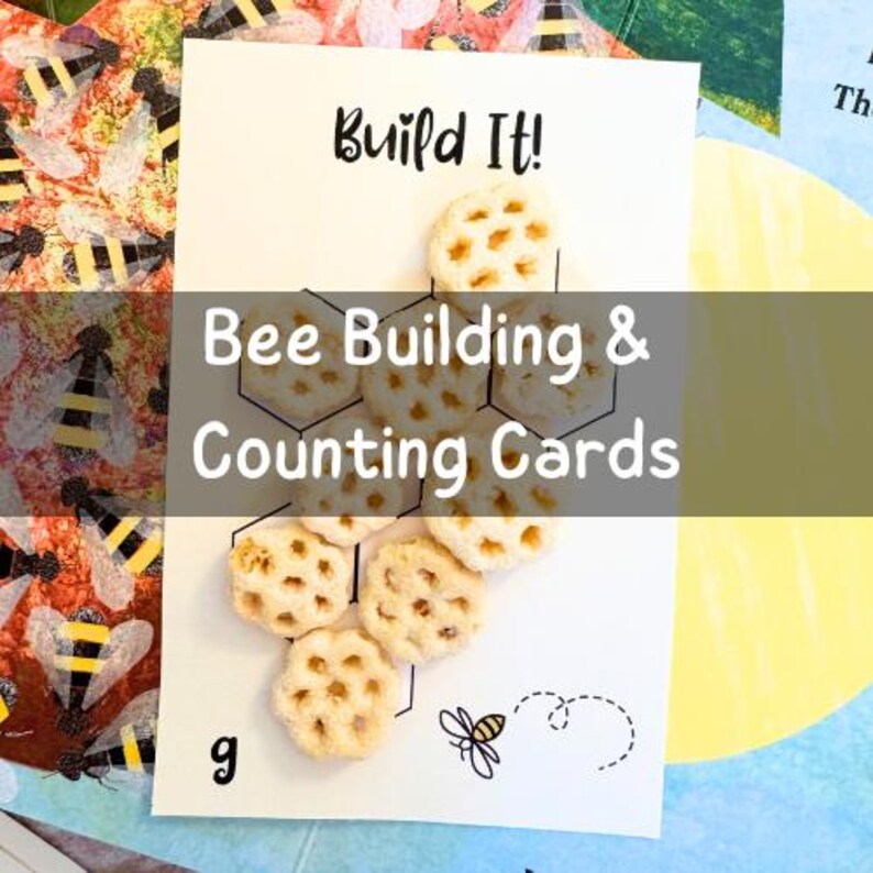 Bee Building & Counting Cards - Etsy