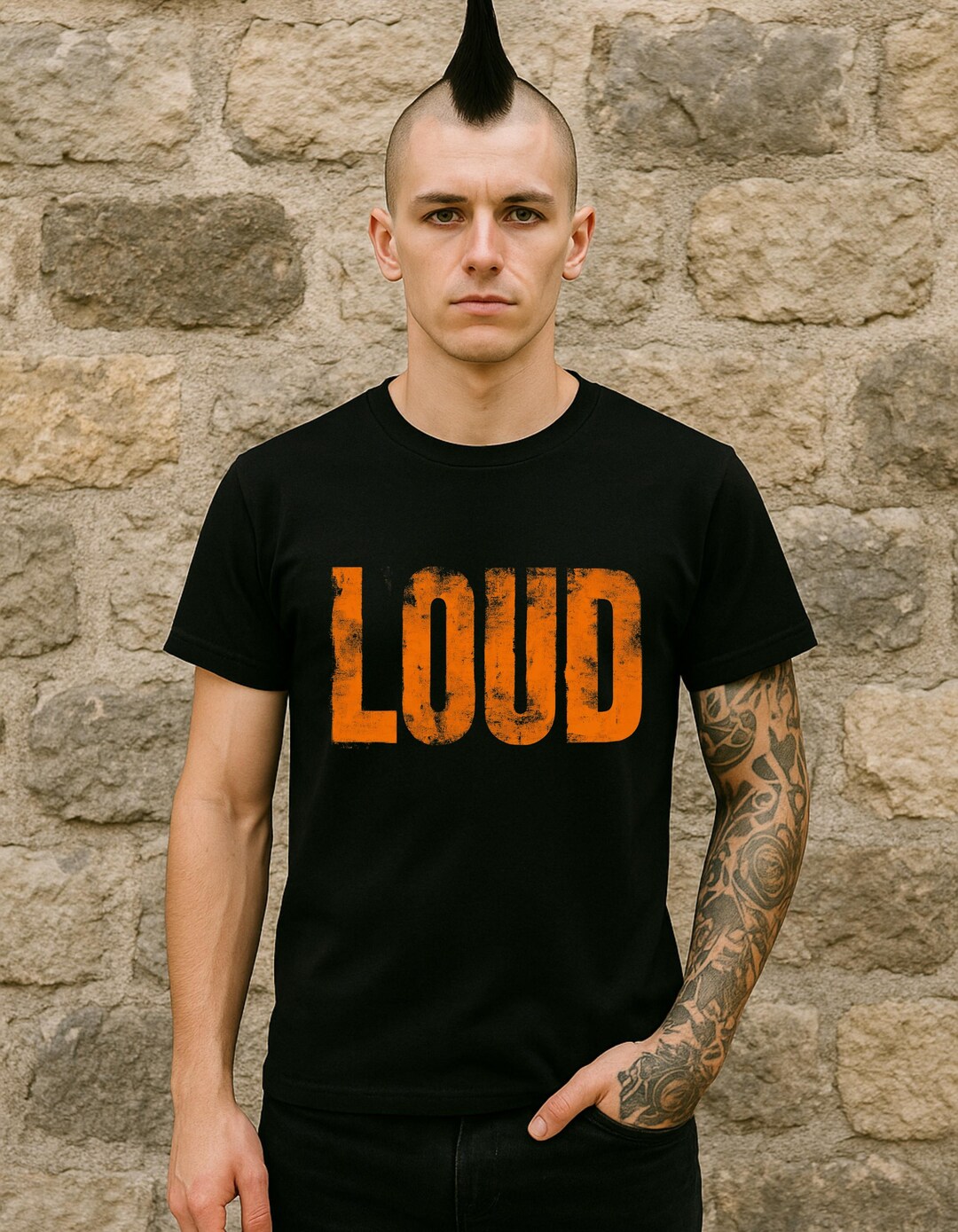 Loud Word T-shirt, Vintage Style Typography Graphic Tee - Etsy