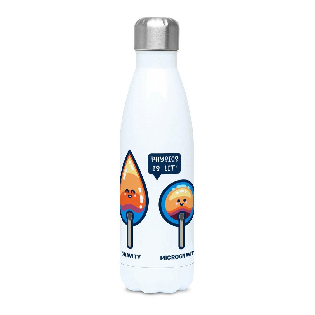 Physics is Lit Bottle, Kawaii Cute Science Insulated Stainless Steel ...