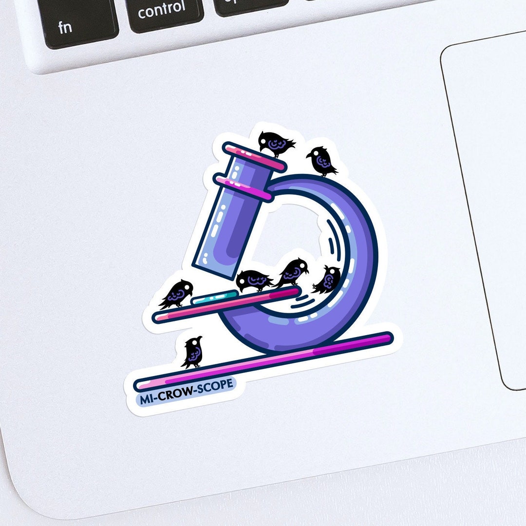 Microscope Science Pun Sticker, Cute Die Cut Vinyl Sticker - Etsy