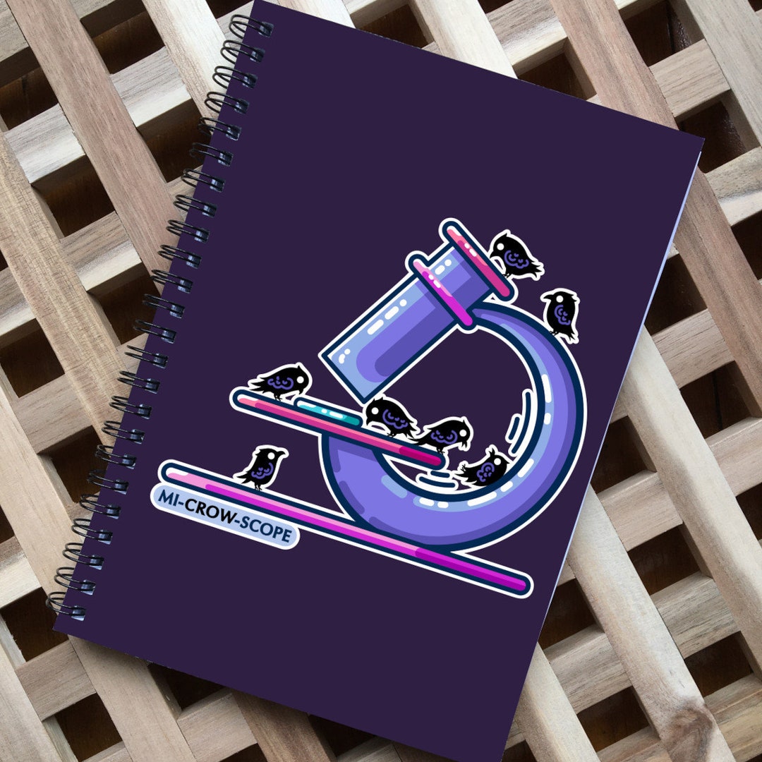 Microscope Pun Notebook Size A5 - Cute Science Spiral Notebook - 60 ...