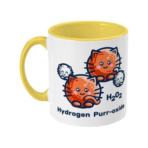 Hydrogen Purr-oxide Cat Chemistry Pun - Cute Science Ceramic Mug - Etsy