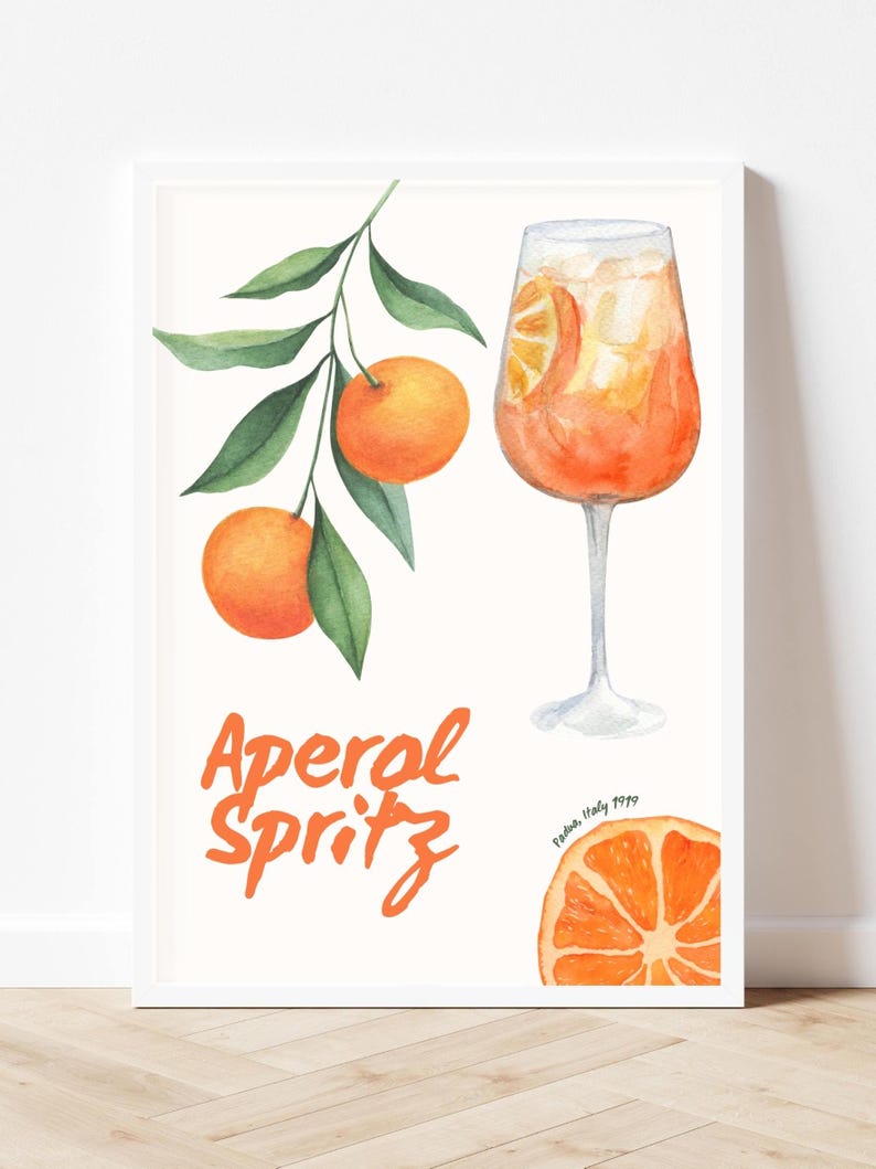 Aperol Spritz Digital Print – Vibrant & Chic Wall Art - Etsy