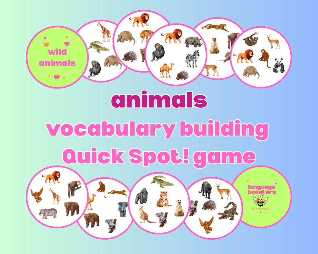 Quick Spot! Animal Matching Game – Printable PDF – Fun Educational ...