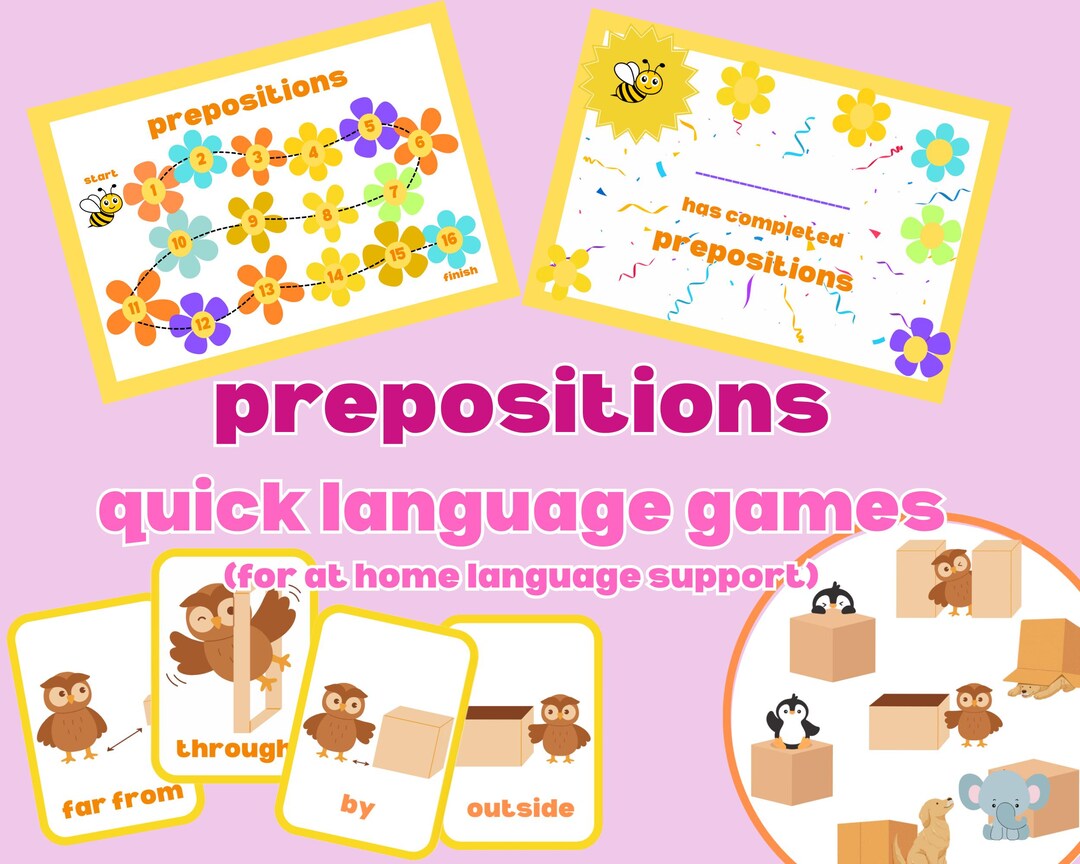 Prepositions Language Booster Pack | Printable Speech Therapy ...