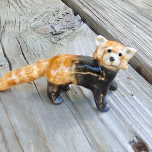 Red Panda Animal Sculpture - Pottery Animal Sculpted Figurine - Etsy
