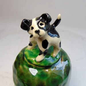 Terrier Puppy Sculpted Animal Pottery Collectible Bell - Wheel Thrown ...