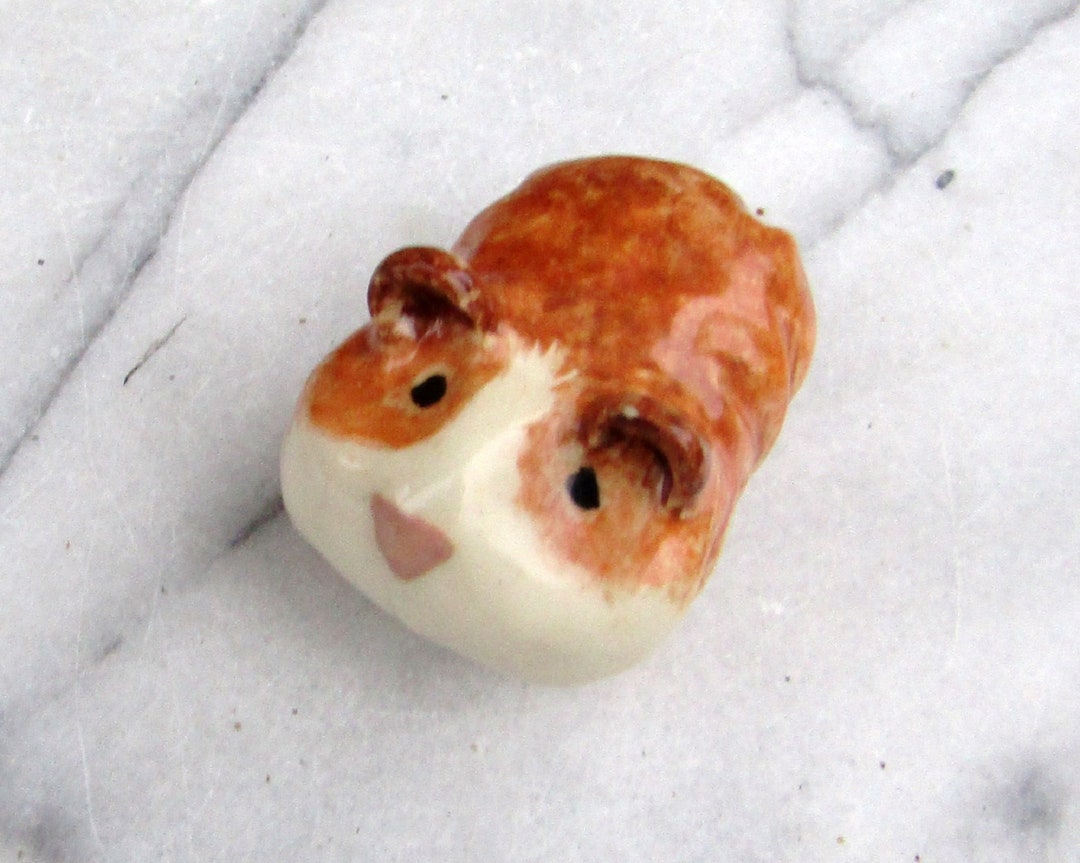 Golden Teddy Bear Hamster - Terrarium Ceramic Figurine - Hamster ...
