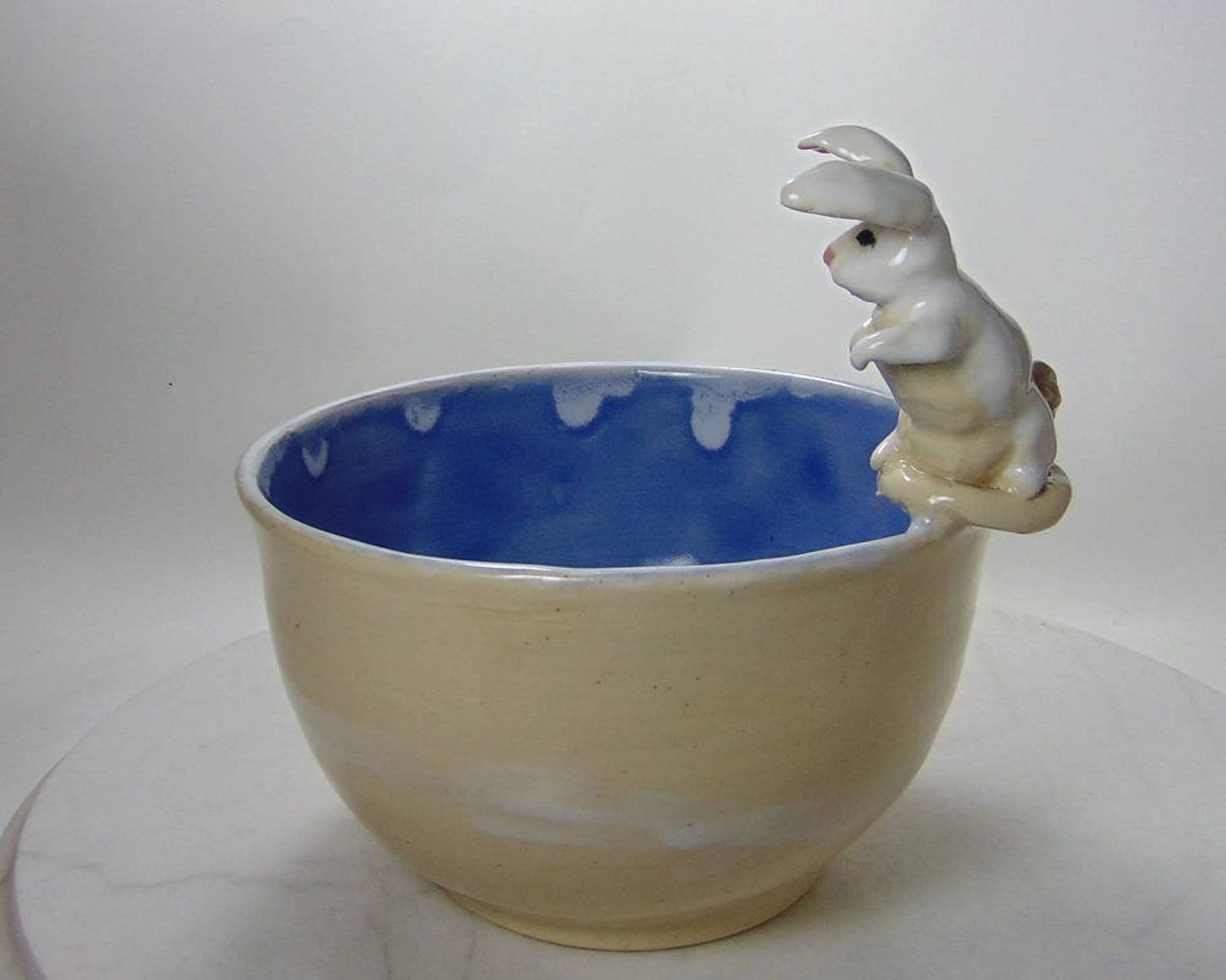 Rabbit Bowl White Rabbit Food Safe Veggie Dip Bowl - Etsy