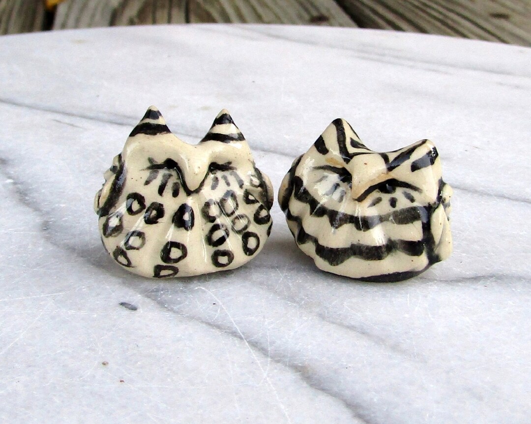 Set of Two Little Doodle Art Owls - Set of 2 - Etsy