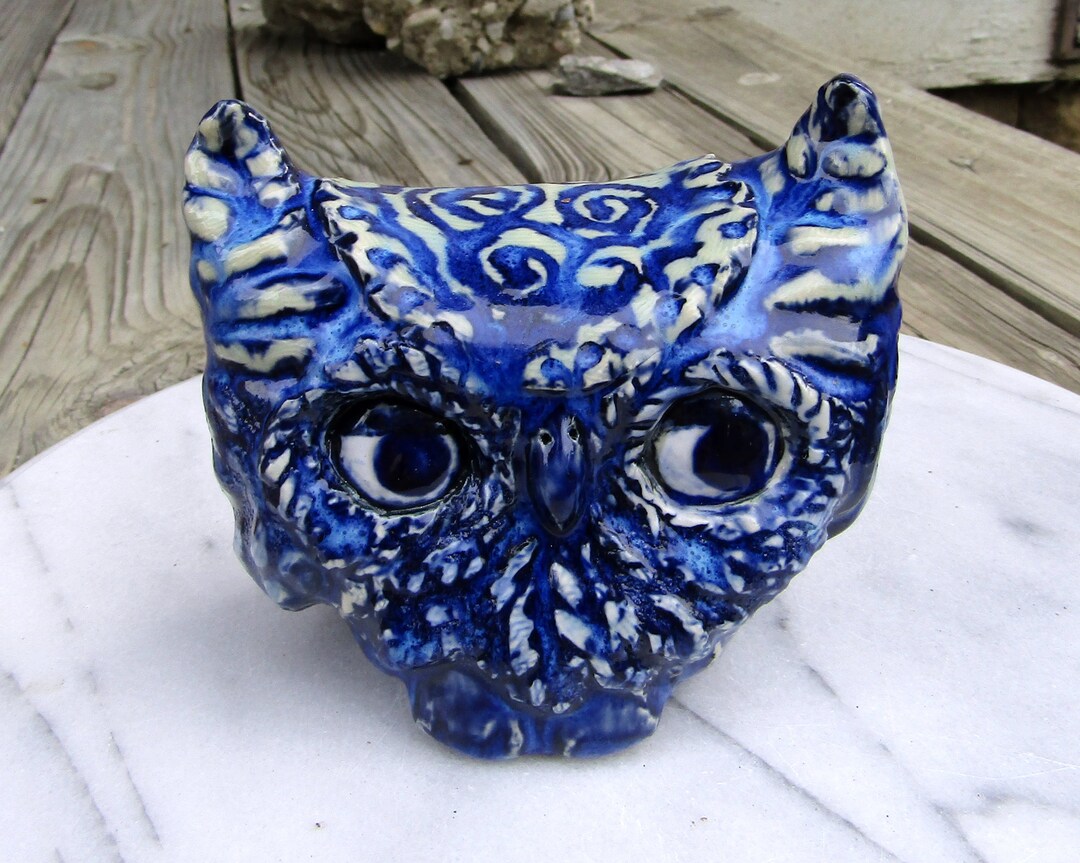 Owl Rattle Sculpture - Pottery Owl Sculpture - Etsy