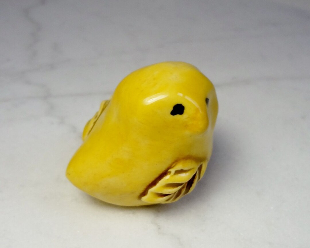 Baby Chick Ceramic Pottery Figurine - Chick Sculpture - Pottery Chick ...