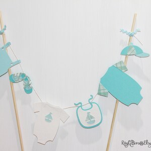 Baby Shower Baby Girl Baby Boy Baby Doll Clothesline Cake Topper - Etsy