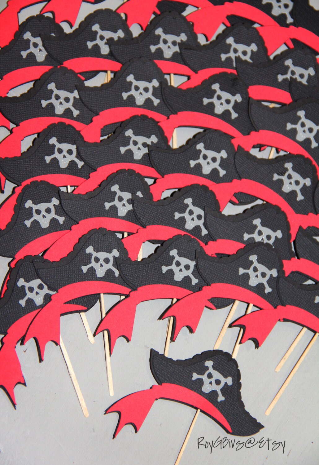 Pirate Hat Cupcake Toppers Pirate Birthday | Etsy