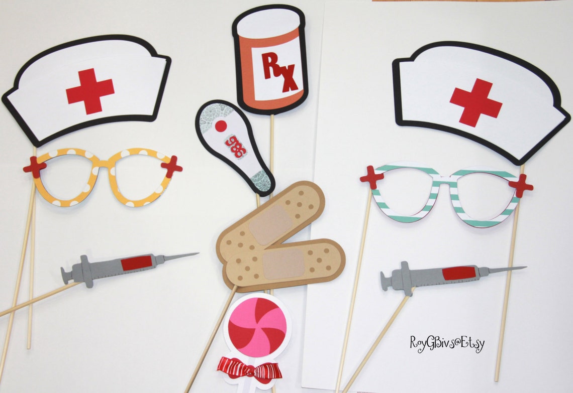 Printable Nurse Photo Booth Props