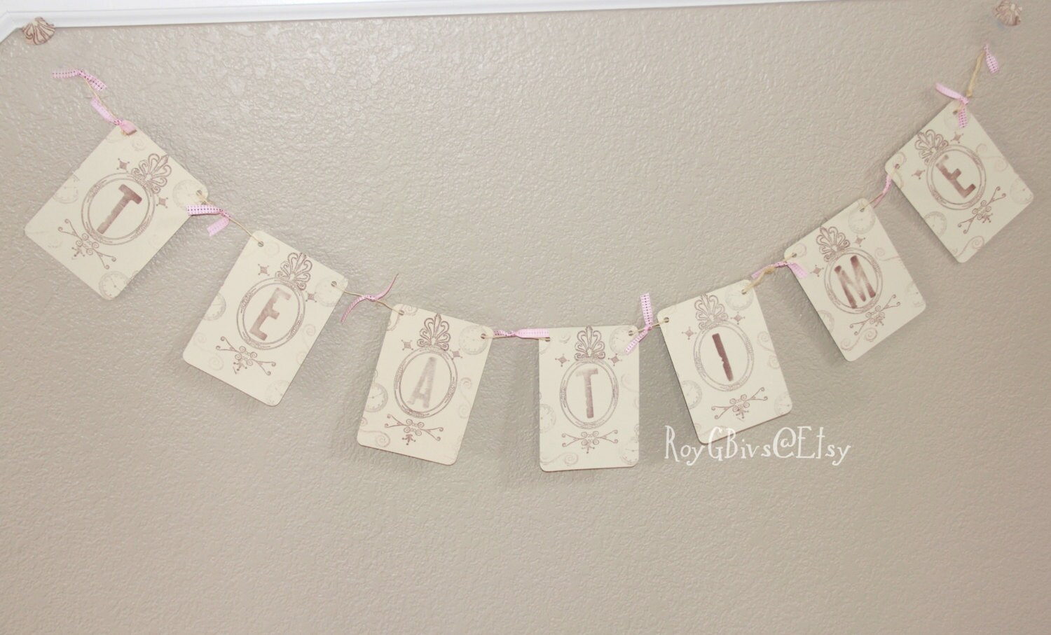 Tea Time Shabby Chic Banner - Etsy