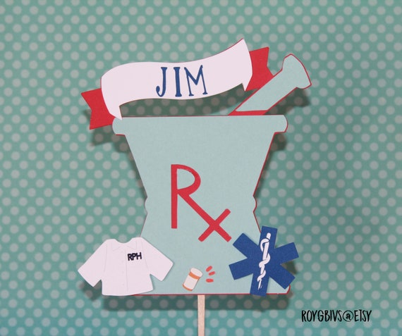 Pharmacist Cake Topper by RoyGBivs - Paper Embellishments & Party ...