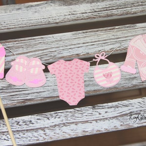 Baby Shower Baby Girl Baby Boy Baby Doll Clothesline Cake Topper - Etsy