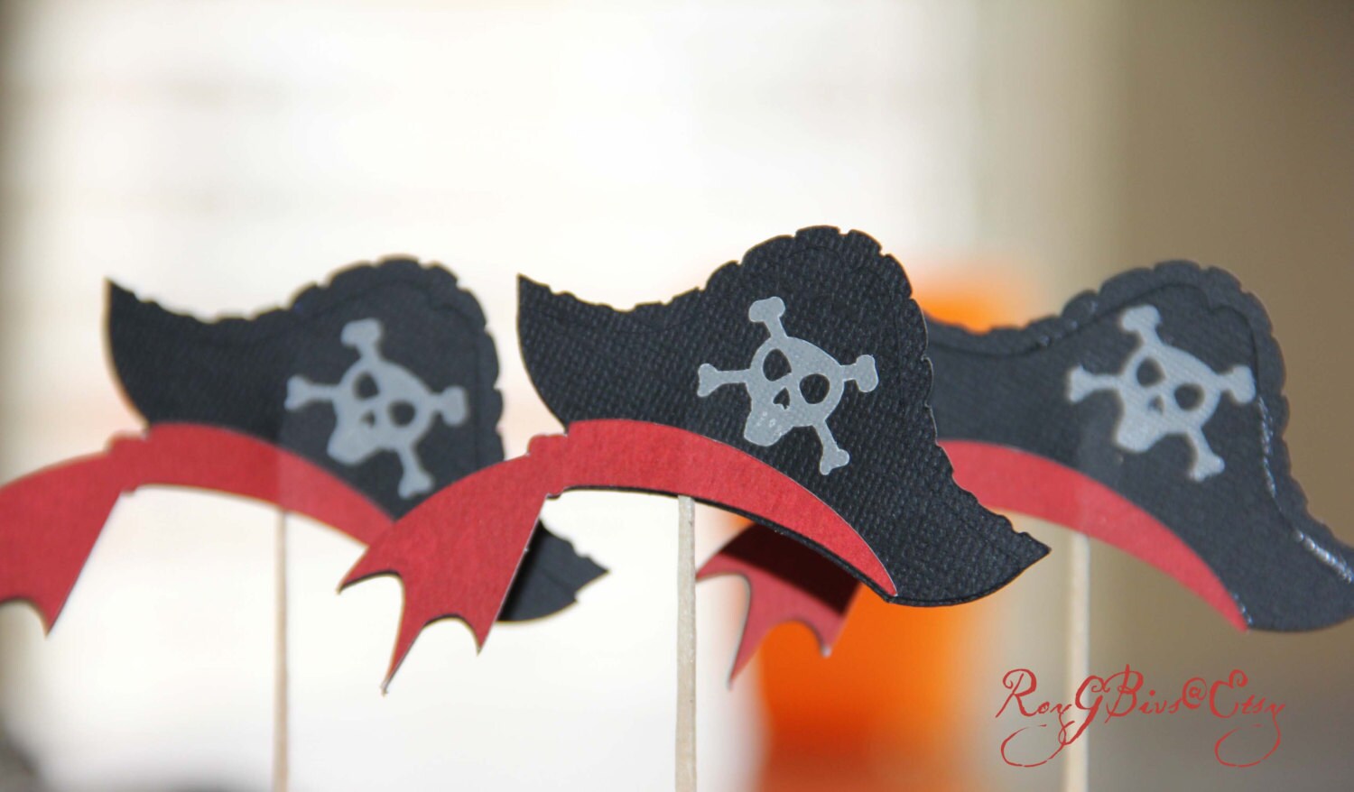 Pirate Hat Cupcake Toppers Pirate Birthday | Etsy