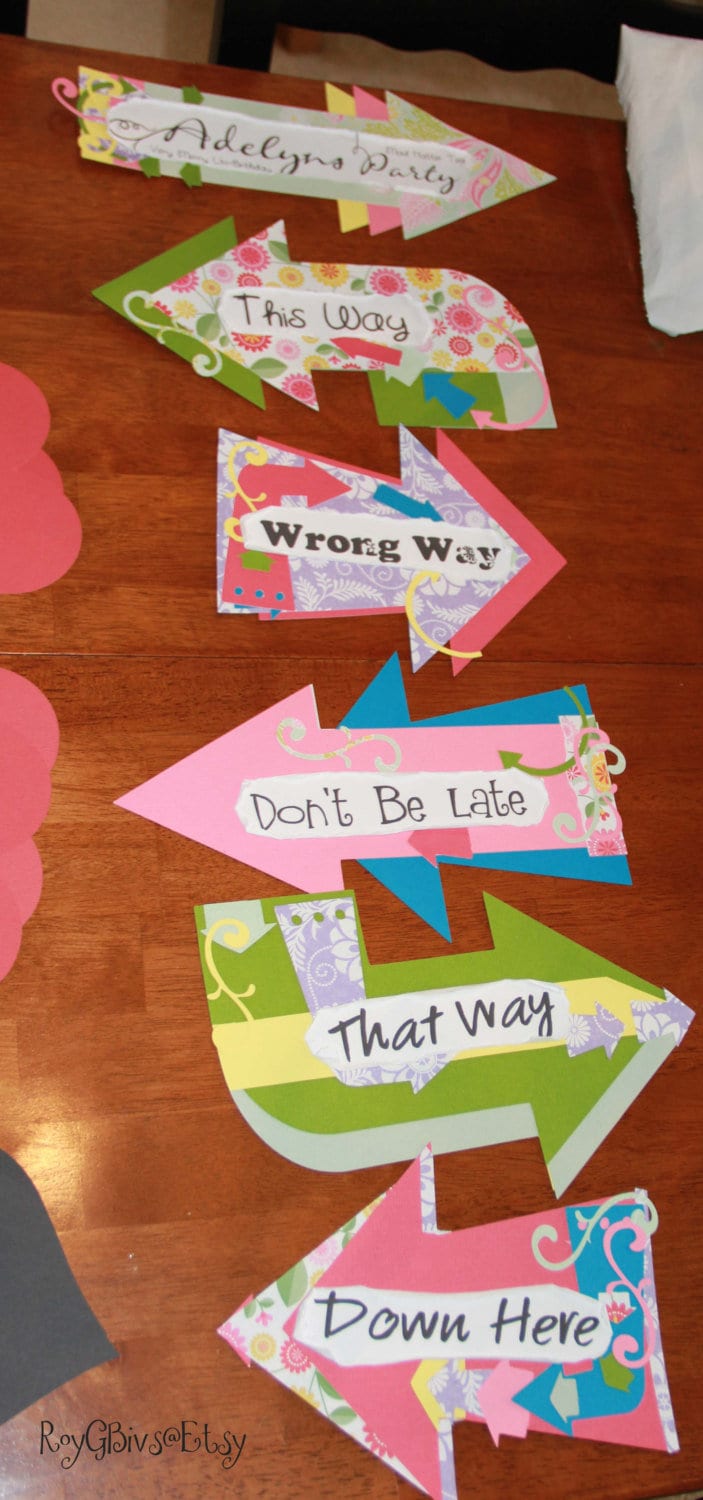 Arrow/direction Signs Party Decorations | Etsy