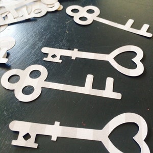 48 Paper Skeleton Keys - Etsy