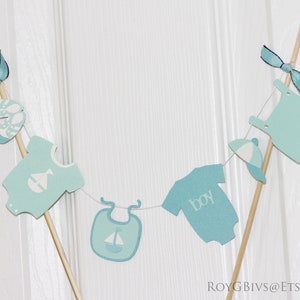 Baby Shower Baby Girl Baby Boy Baby Doll Clothesline Cake Topper - Etsy
