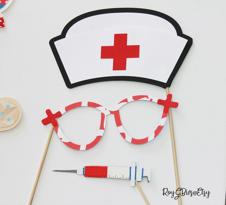 Nurse Photo Booth Props 11 | Etsy