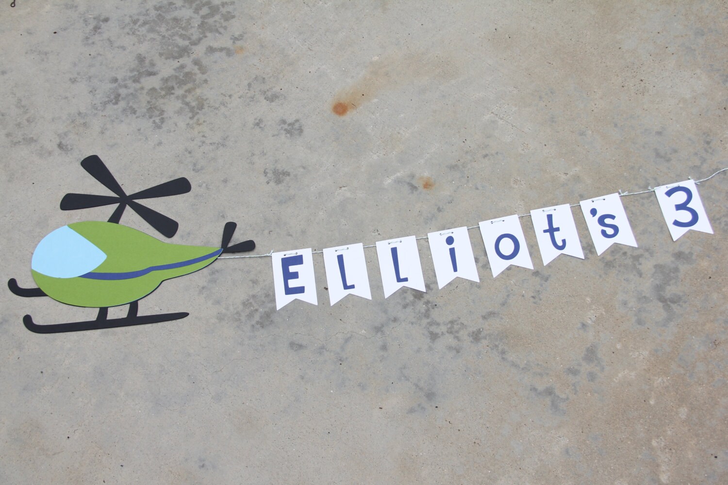 Helicopter Flying Birthday Banner Personalized - Etsy