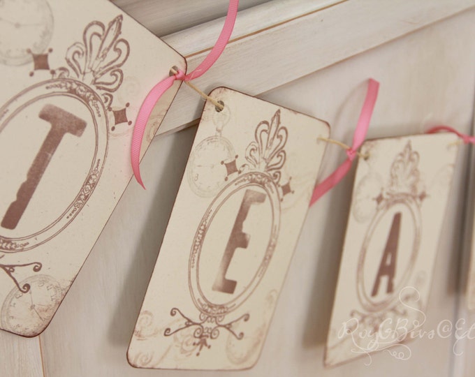 Tea Time Shabby Chic Banner - Etsy