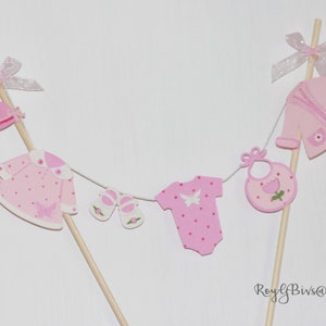 Baby Shower Baby Girl Baby Boy Baby Doll Clothesline Cake Topper - Etsy