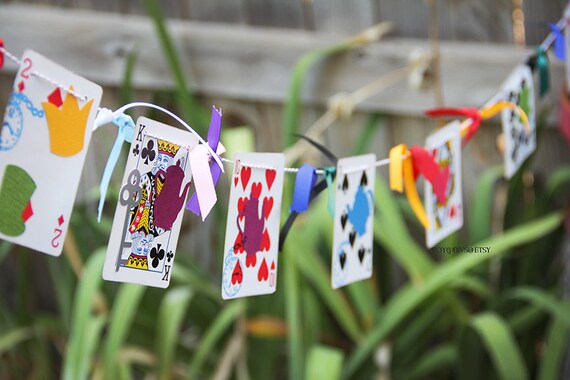 Wonderland - Playing Cards - Party Banner - Decorations - ONEderland ...