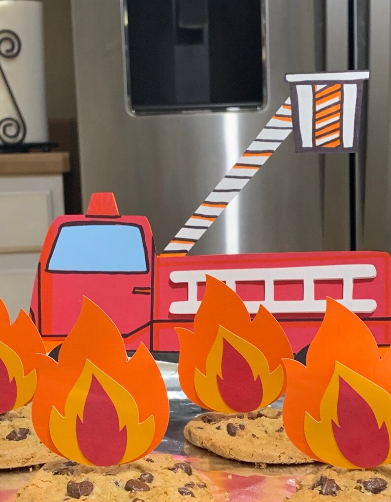 Fire Flame Cupcake Toppers | Etsy